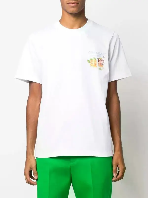 Casablanca Graphic-print Short-sleeved T-shirt - White