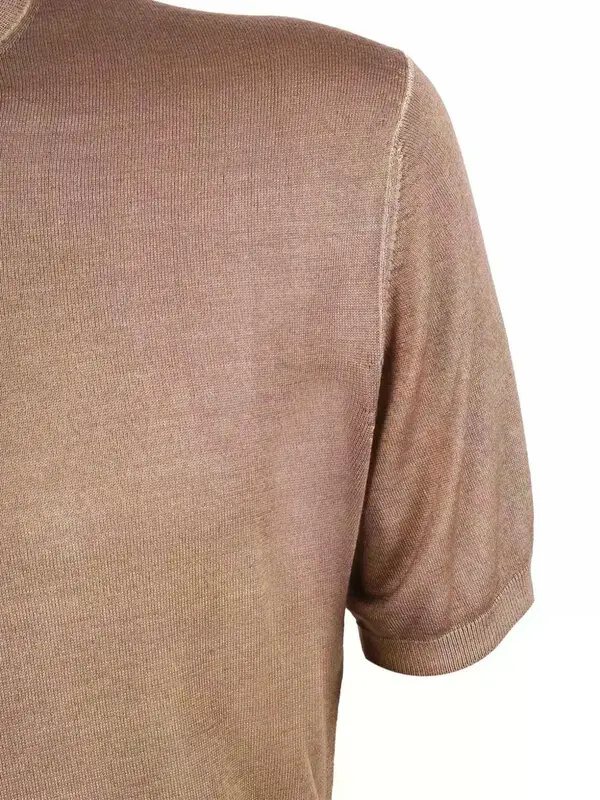 BRANDO Fine-knit Short-sleeve T-shirt