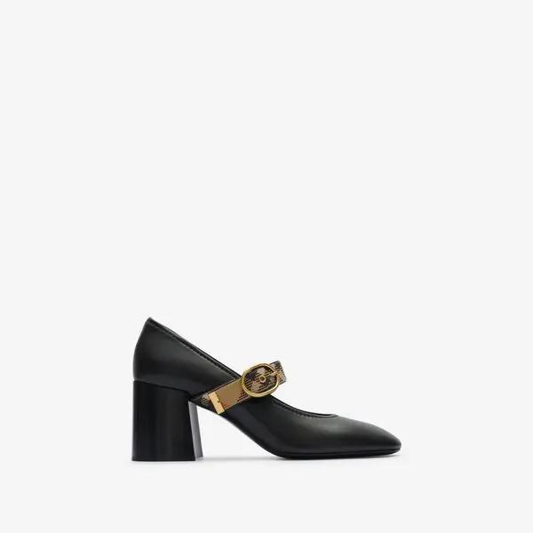Burberry Check Strap Leather Robin Shoes