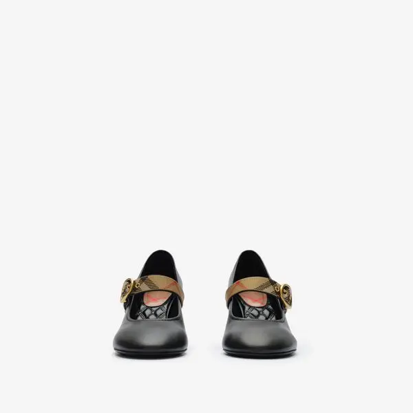 Burberry Check Strap Leather Robin Shoes