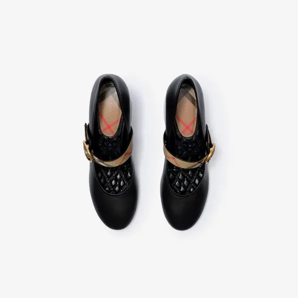 Burberry Check Strap Leather Robin Shoes