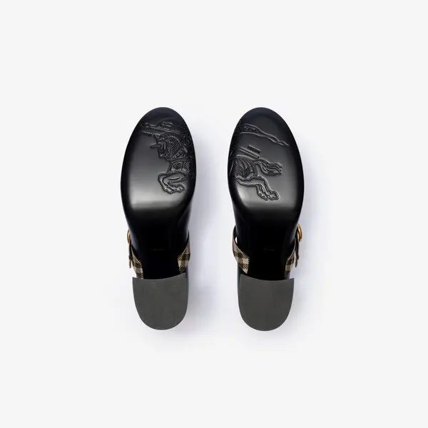 Burberry Check Strap Leather Robin Shoes