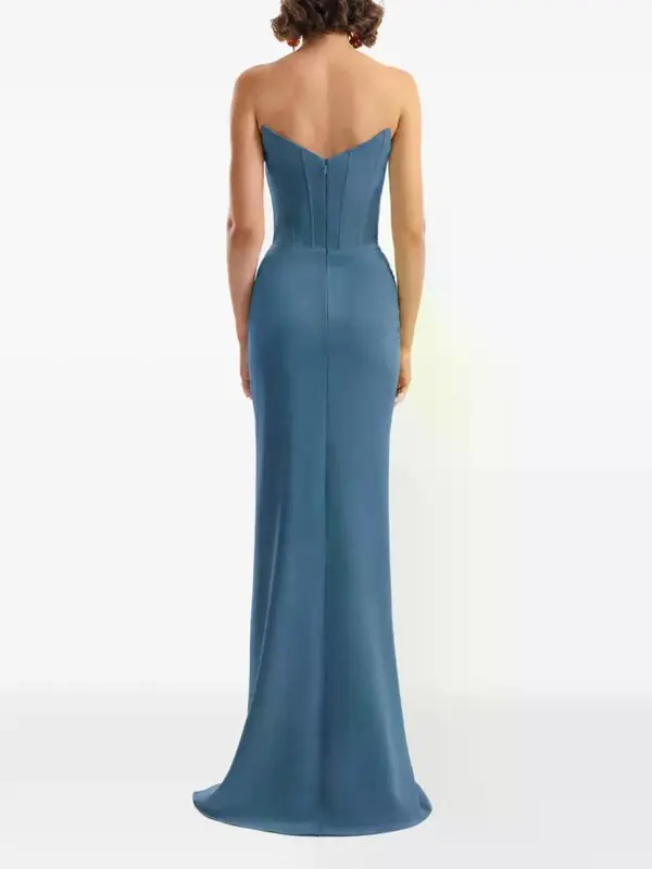 GEMY MAALOUF Strapless Corset Dress With Draping