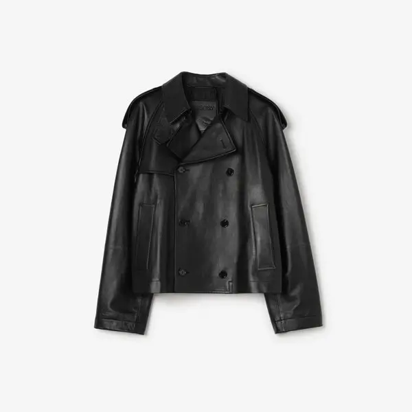 Burberry Cropped Leather Leadenham Trench Coat