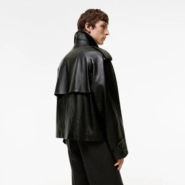 Burberry Cropped Leather Leadenham Trench Coat