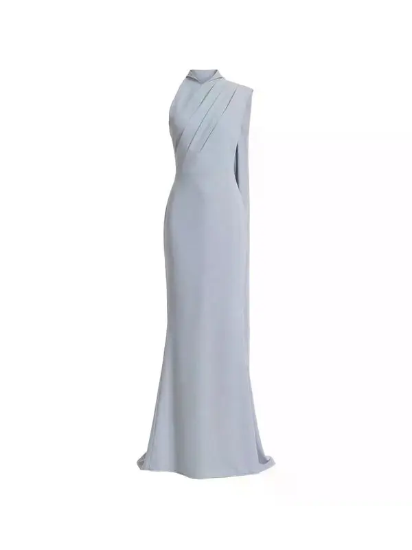 GEMY MAALOUF Padded-shoulder Cape Dress