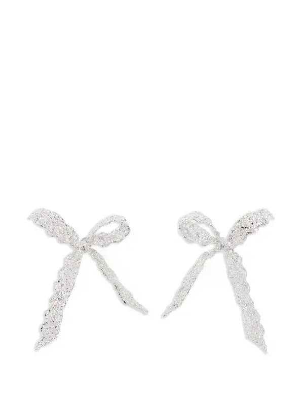 SHUSHU/TONG Asymmetrical Bow Motif Earrings