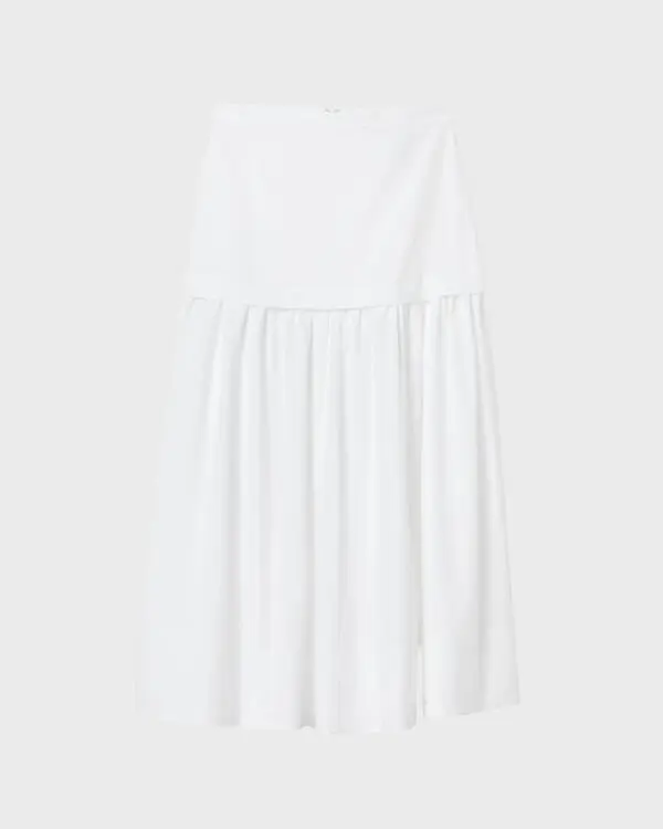 HOUSE OF DAGMAR Cotton Maxi Skirt - White