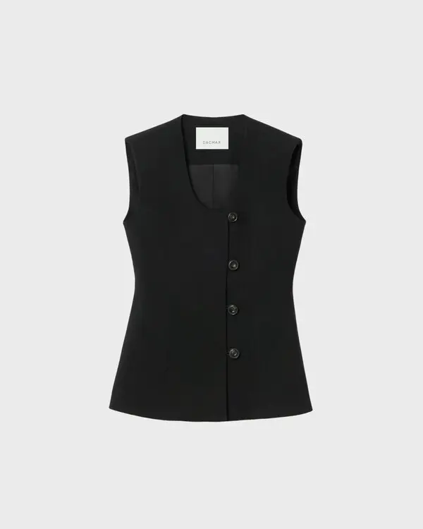 HOUSE OF DAGMAR Blazer Sleeveless - Black