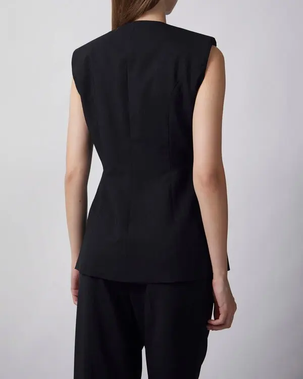 HOUSE OF DAGMAR Sleeveless Wool Blazer