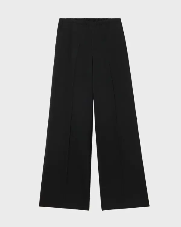 HOUSE OF DAGMAR Elastic Waist Wool Trousers - Black