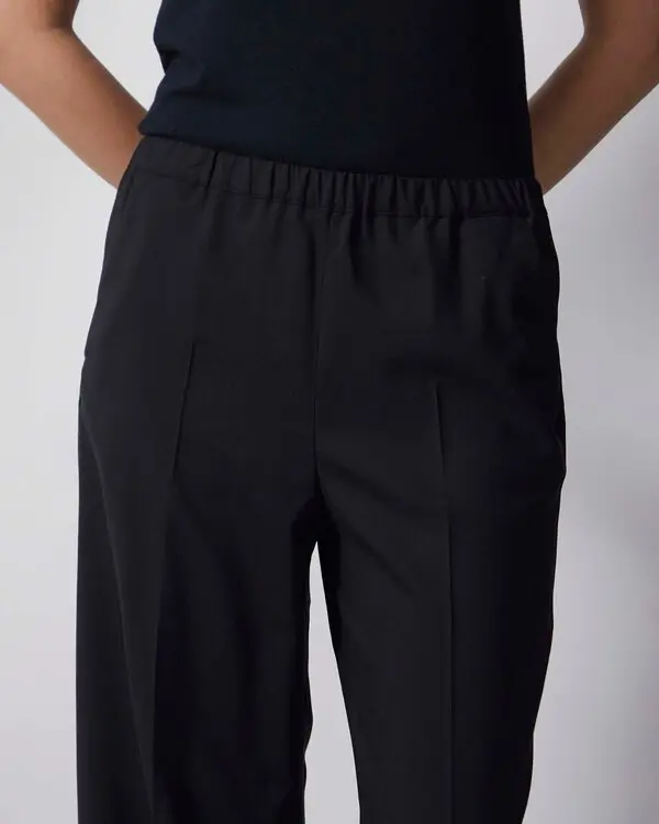 HOUSE OF DAGMAR Elastic Waist Wool Trousers