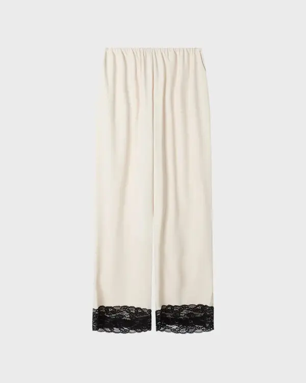 Stylein Monteroni Lace Trim Wide Leg Trousers