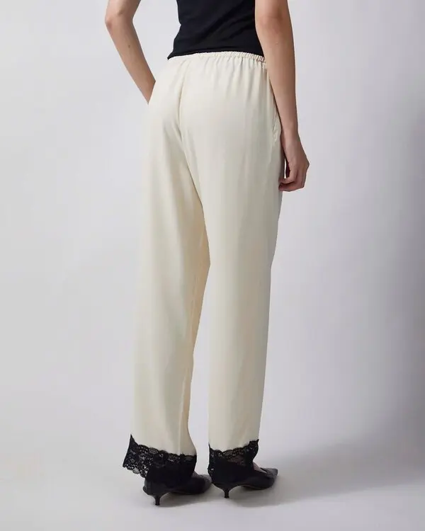 Stylein Monteroni Lace Trim Wide Leg Trousers