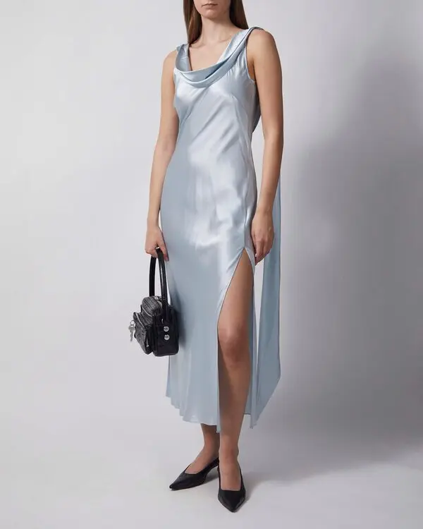 Acne Studios Silk Draped Tunic Dress
