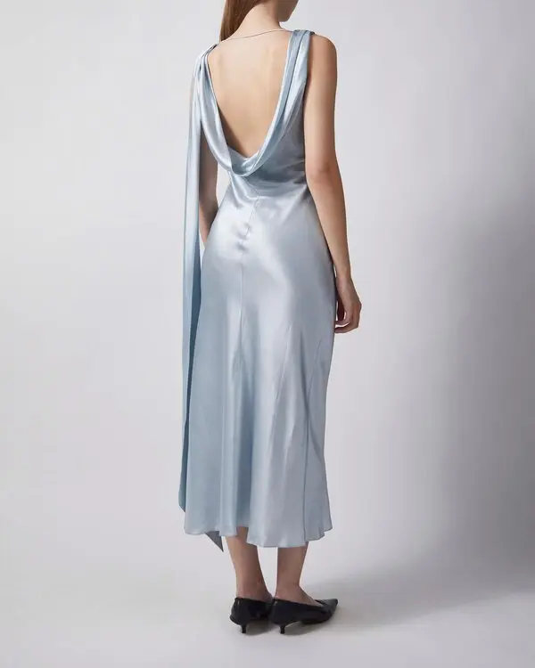 Acne Studios Silk Draped Tunic Dress