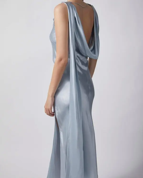 Acne Studios Silk Draped Tunic Dress