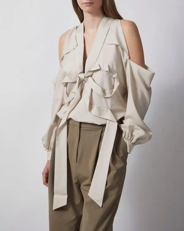Acne Studios Cut-out Bow Blouse