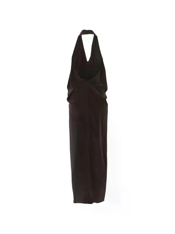 ALYSI Sleeveless Draped Maxi Dress - Brown