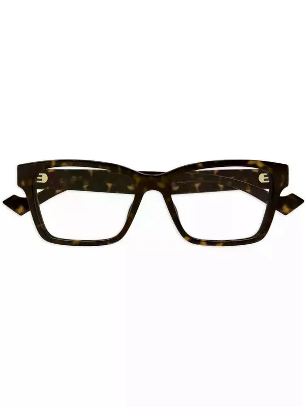 Gucci Rectangle Frame Glasses - Brown
