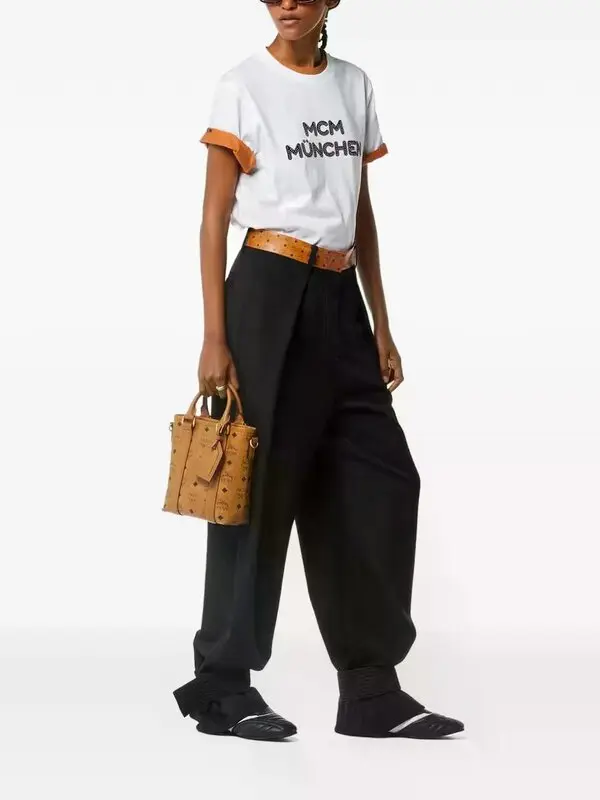 Mcm Visetos Logo-print Tote Bag