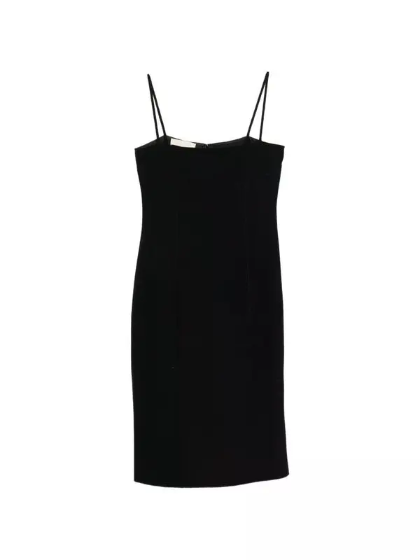 Valentino Garavani Spaghetti Strap Square Neck Midi Dress - Black