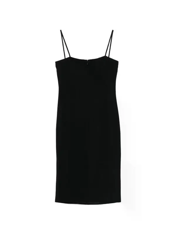 Valentino Garavani Spaghetti Strap Square Neck Midi Dress