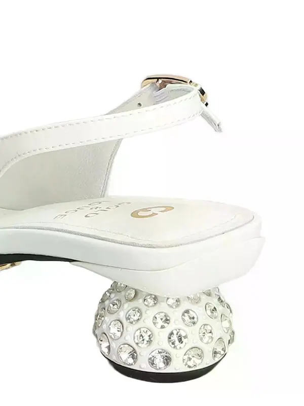 GOLD & ROUGE Joy Crystal-embellished Slingback Pumps