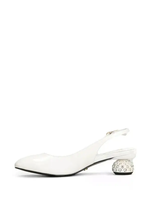 GOLD & ROUGE Joy Crystal-embellished Slingback Pumps