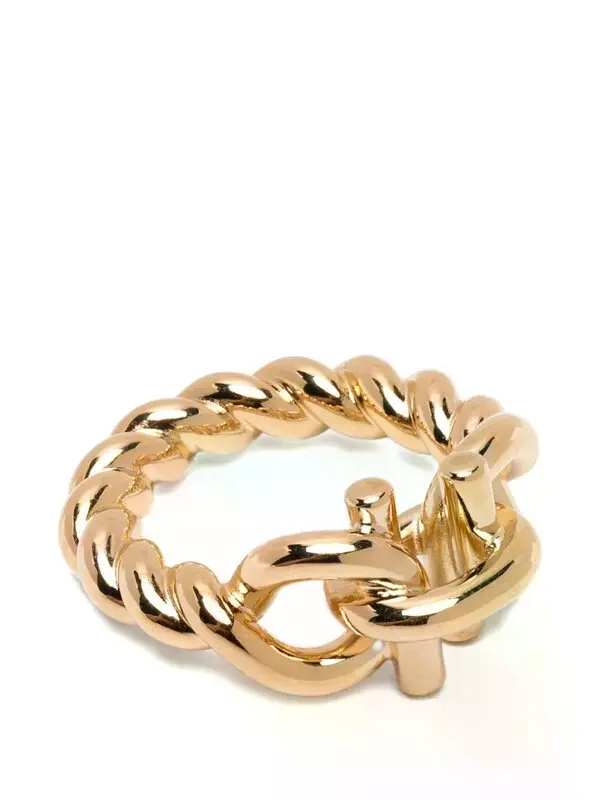 FERRAGAMO Gancini Chain-link Ring - Gold