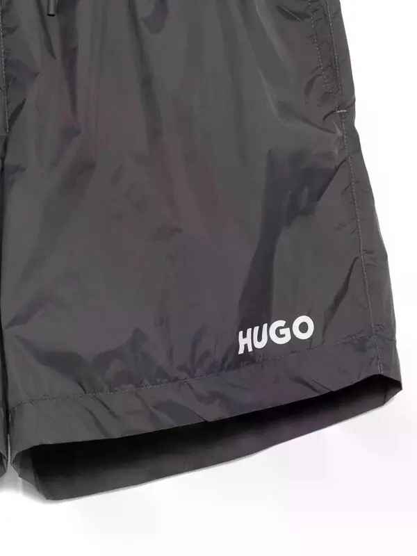 Hugo Logo Print Swim Shorts