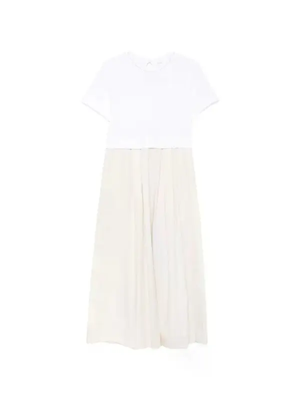 Peserico Paneled Crewneck Dress - Neutrals