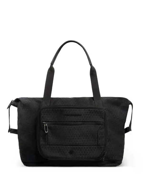 PIQUADRO Geometric Pocket Holdall - Black