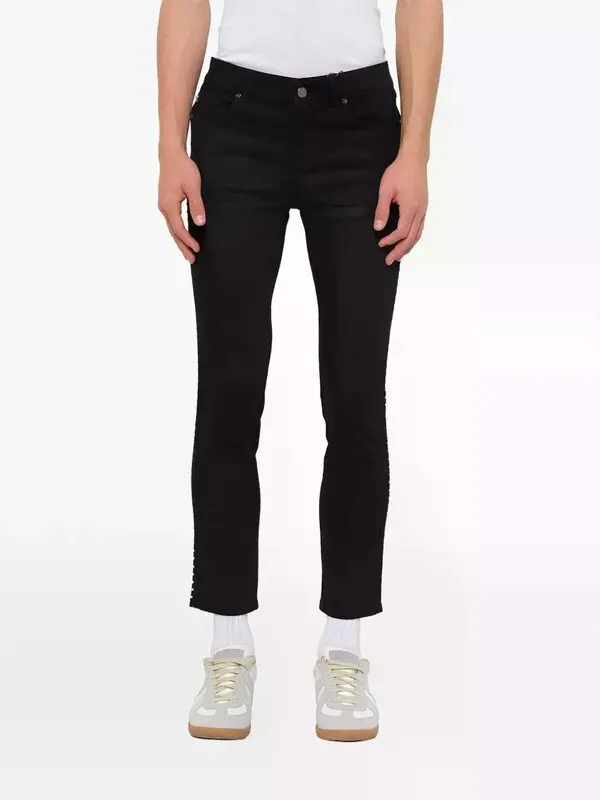 Alexander McQueen Studded-trim Jeans - Black