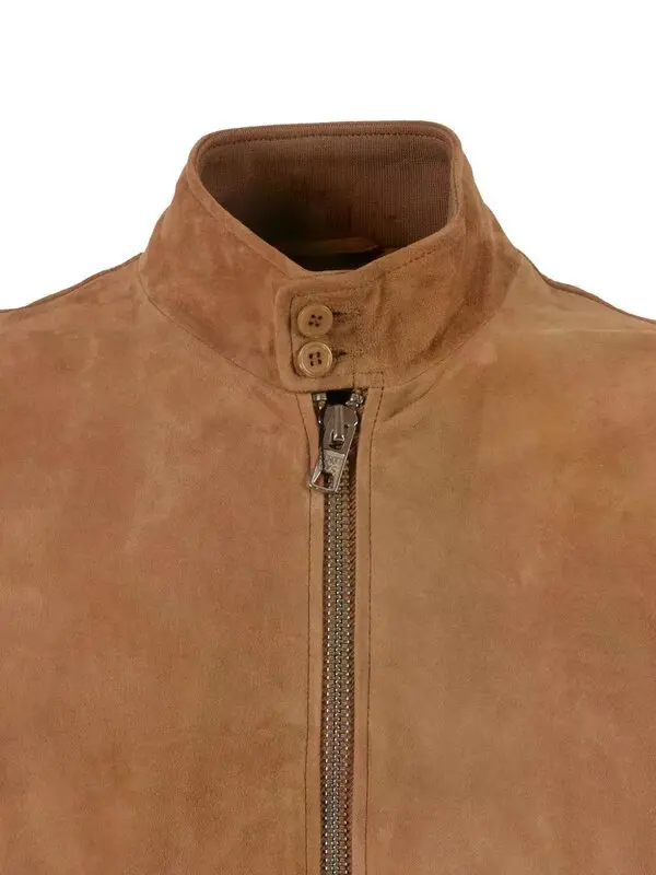 SCHOTT High-neck Suede Jacket