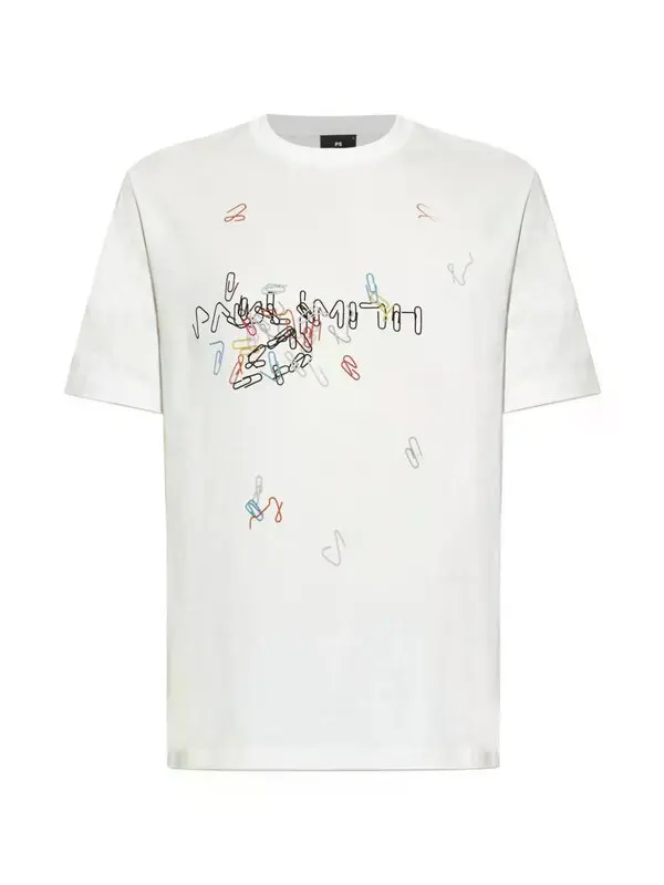Paul Smith Paperclip-print T-shirt - White