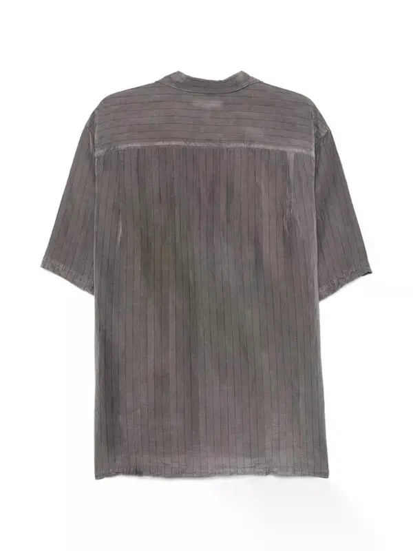 Comme Des Garçons Pinstriped Camp-collar Shirt