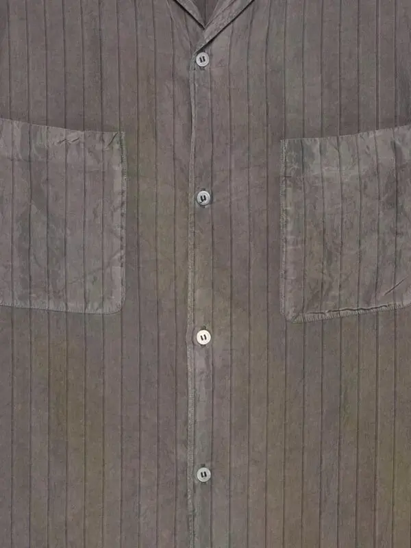 Comme Des Garçons Pinstriped Camp-collar Shirt