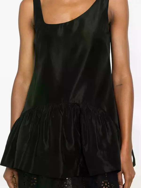 Simone Rocha Asymmetric Neck Ruffled Top