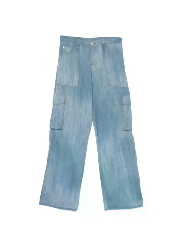 Ermanno Scervino Light Trompe L'oeil Print Cargo Pants - Blue