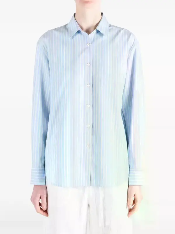 Auralee Striped Wool Shirt