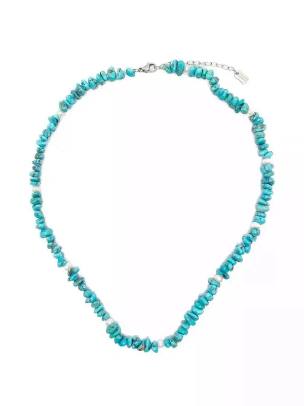 COLLANINE COLORATE Turquoise Pearl-embellished Necklace - Blue