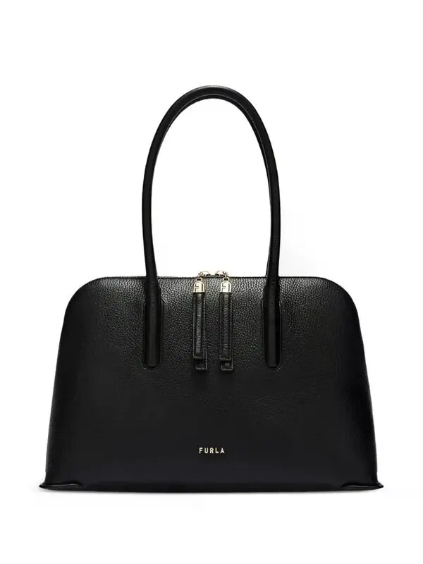 Furla M Ars Technica Leather Tote Bag - Black