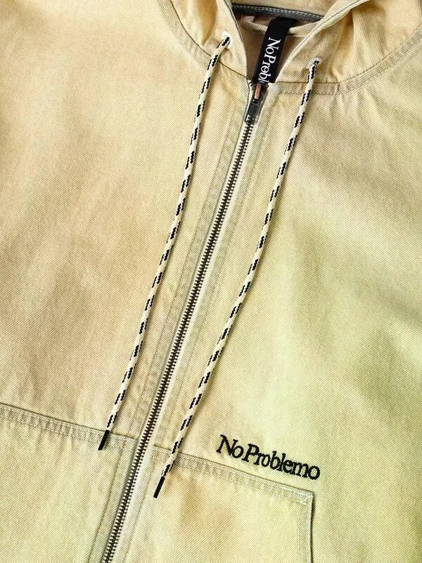NO PROBLEMO Hooded Denim Jacket