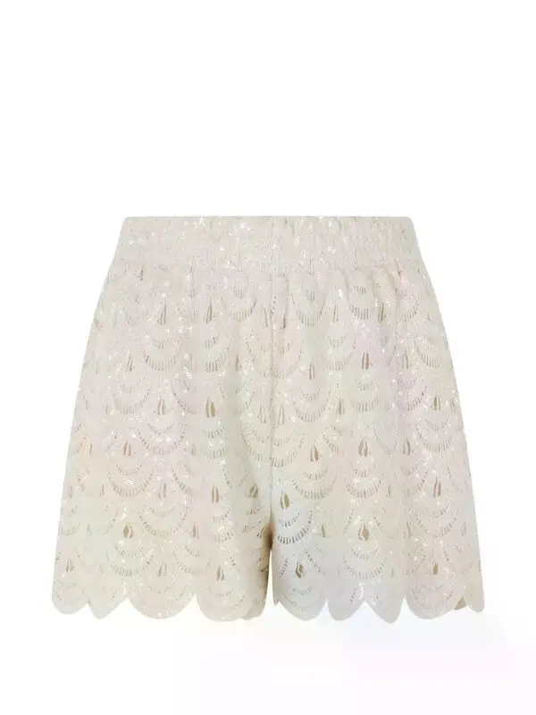 MC2 SAINT BARTH Meave Sequin-embellished Crochet Shorts