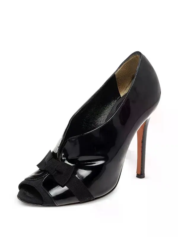 D&G PREOWNED 105mm Bow Detail Heeled Ankle Boots
