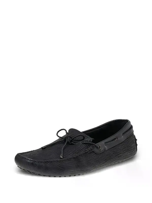 TOD'S Bow-detail Leather Boat Shoes