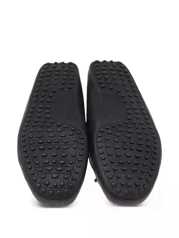 TOD'S Bow-detail Leather Boat Shoes