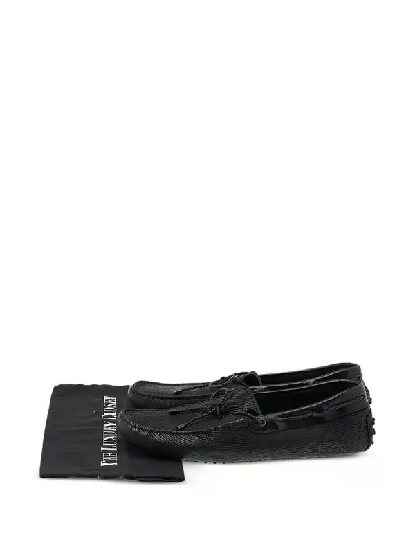 TOD'S Bow-detail Leather Boat Shoes