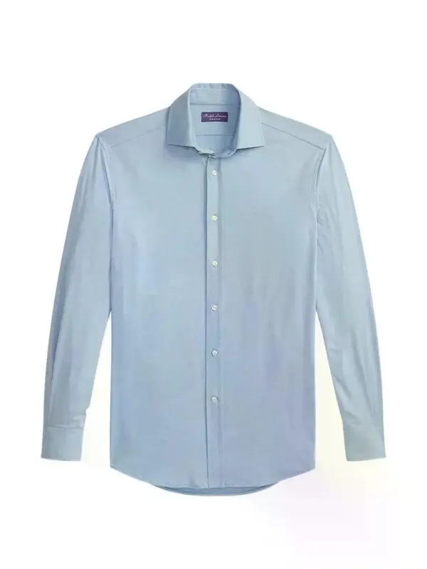 Ralph Lauren Purple Label Knit Piqué Shirt - Blue